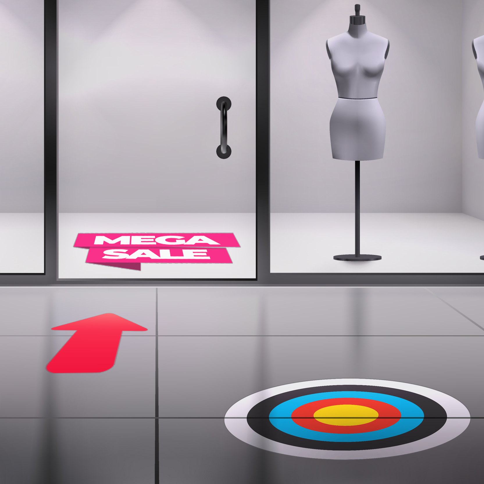 Custom floor stickers & graphics printing - Raccoon (London) Ltd